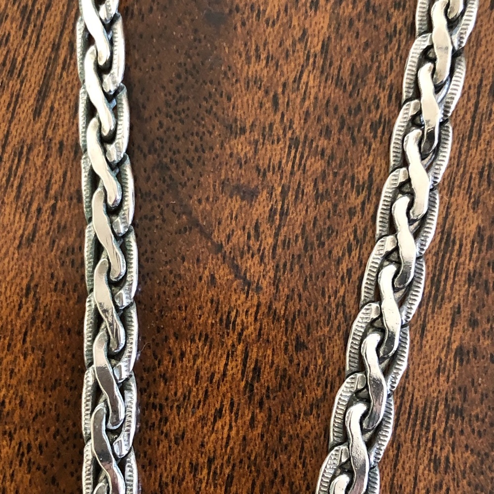 925 Sterling Silver Heavy 20” Chain Necklace - Gem